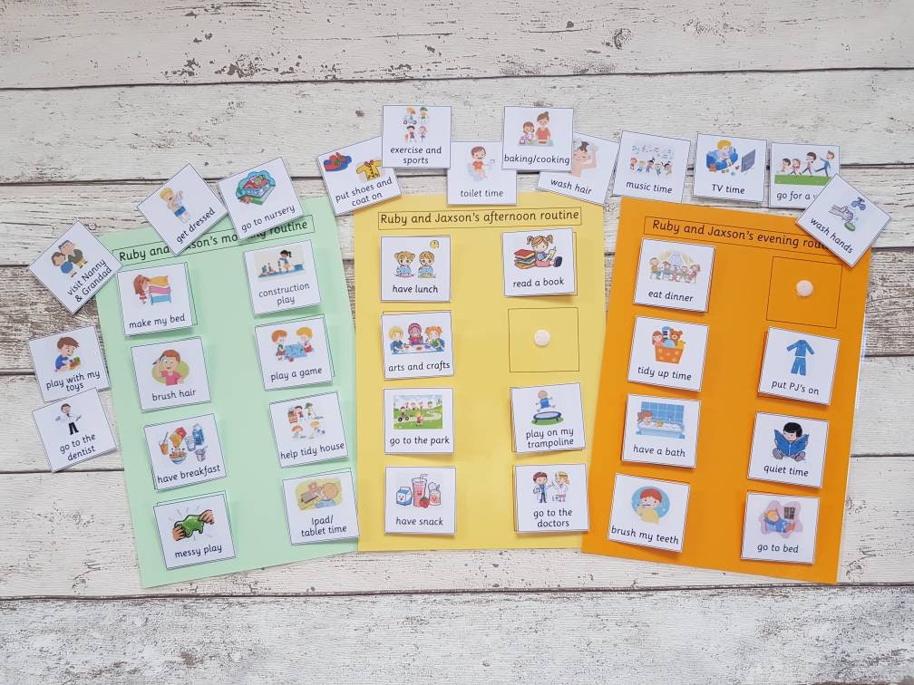 Visual Timetable Charts Daily Activities Plan Routine Daily | Etsy