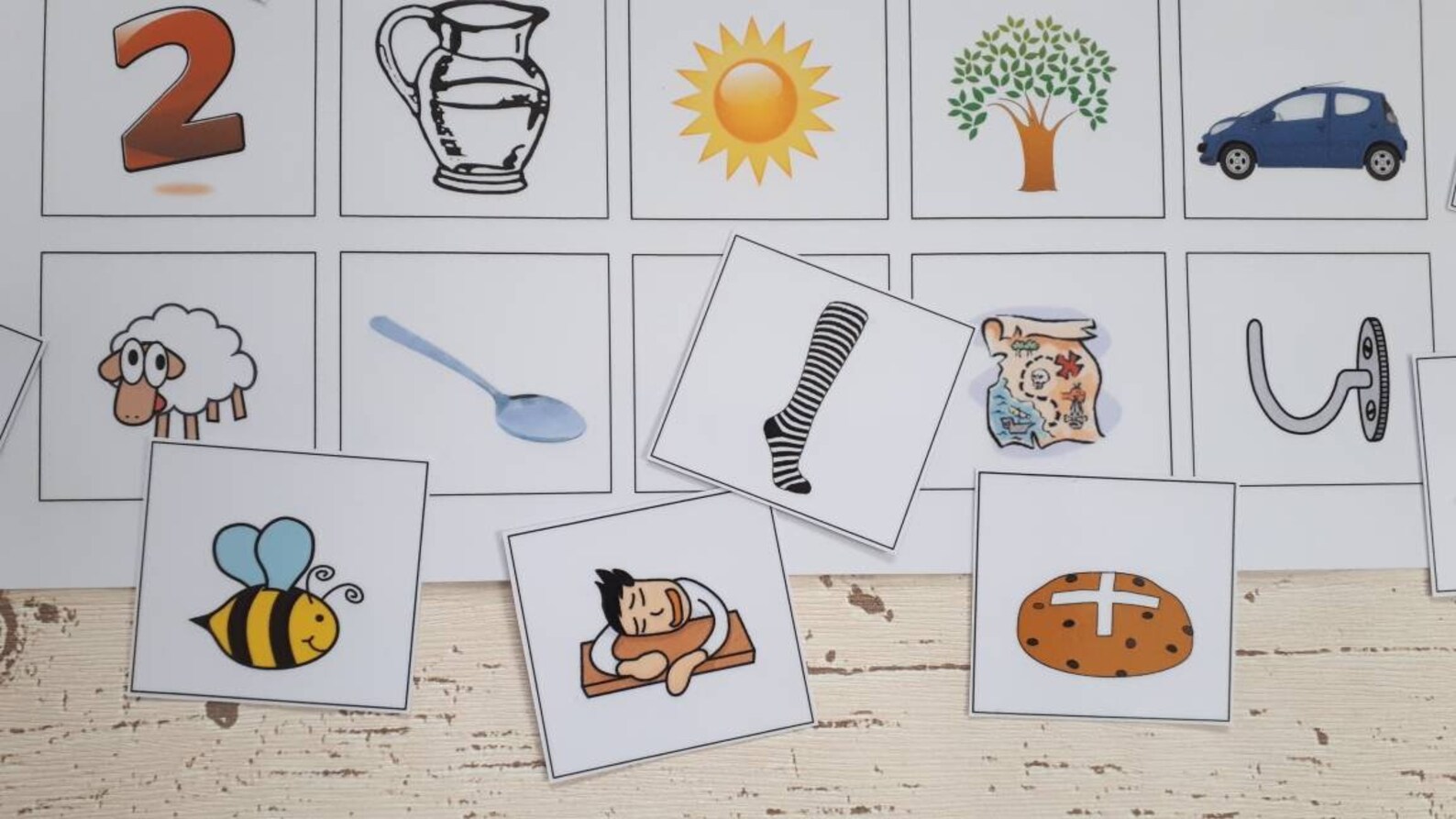 Rhyming Game Match the Pictures That Rhyme Educational - Etsy