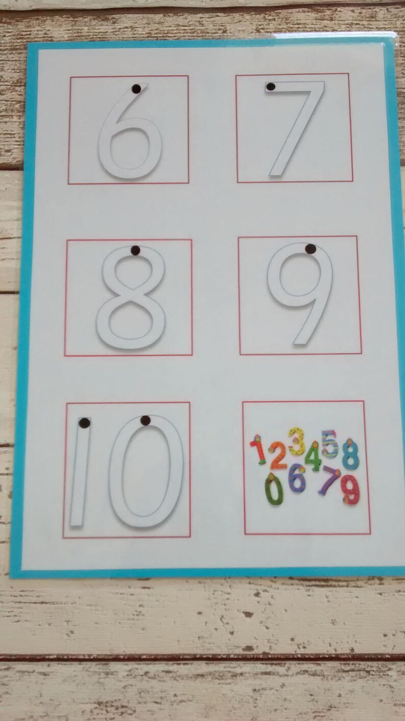 Learn to Write Number Boards Handwriting Practice Number - Etsy UK