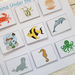 Under the Sea Matching Game, Matching Activity, Game for Toddler ...