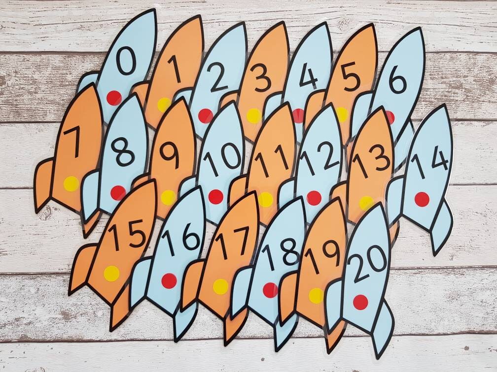 Rocket Number Line Numeracy Resource Wall Display Classroom - Etsy UK