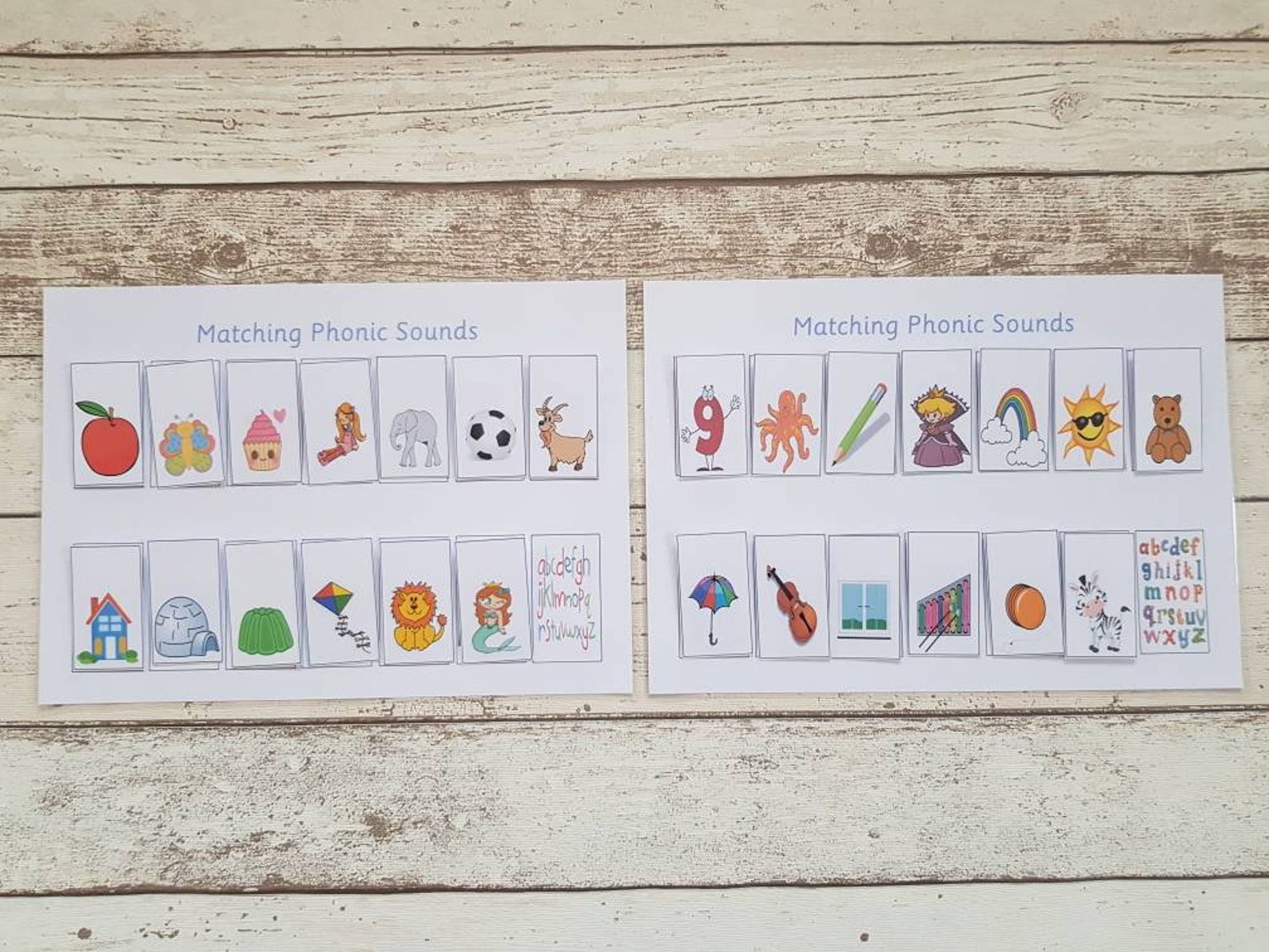 Phonics Game Matching Phonics EYFS Match Picture to Sound | Etsy