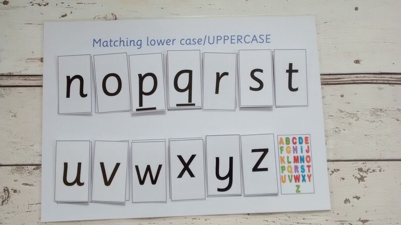 Lower Case Upper Case Matching Activity Teach Alphabet Lower - Etsy