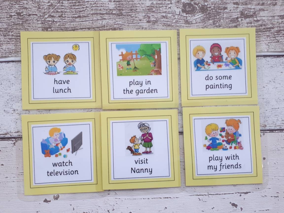 Visual Timetable Daily Routine Flash Cards Visual Choice - Etsy Canada