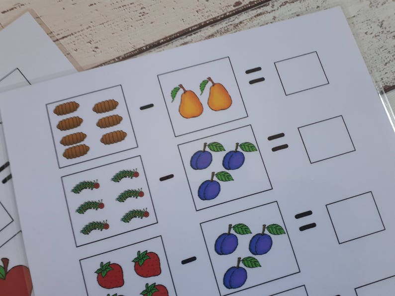 Addition sums subtraction sums numeracy activity fun | Etsy