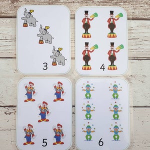 Number Flash Cards Circus Flash Cards Numeracy Resource - Etsy UK