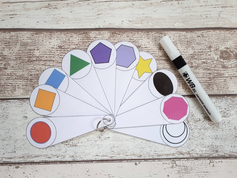 Shape Fan Maths Educational Resource Learn Shape Properties - Etsy UK