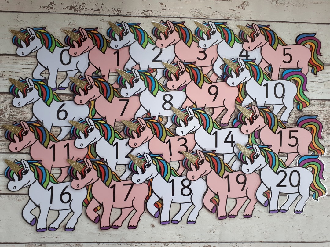 Unicorn Number Line Numeracy Resource Wall Display - Etsy