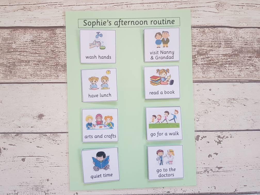 Visual Timetable Charts Daily Activities Plan Routine Daily | Etsy