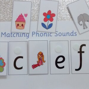 Phonics game matching phonics EYFS match picture to sound | Etsy