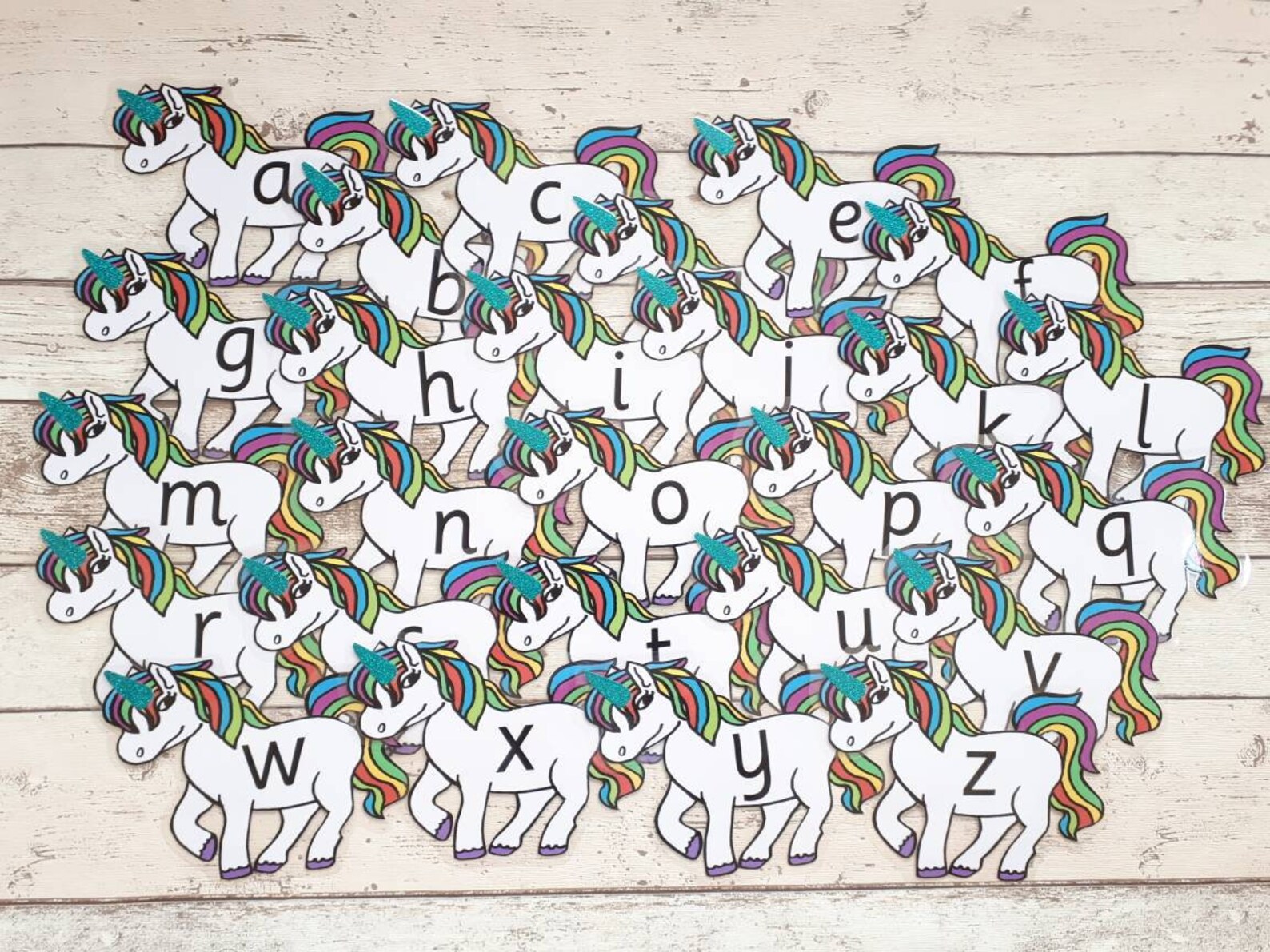 Unicorn Alphabet Line Unicorn Wall Display Phonics Display - Etsy