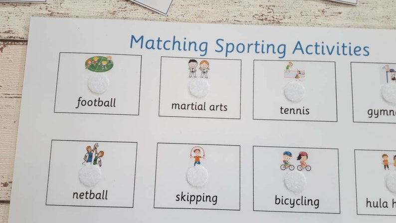 Sport Matching Activity Game for Toddlers Early Years | Etsy