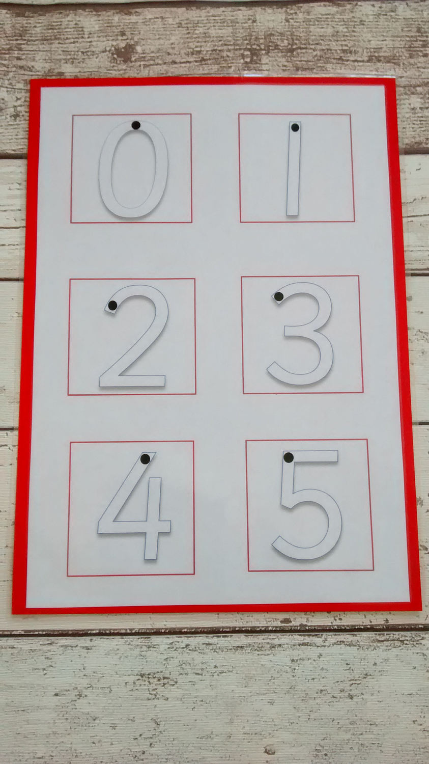 Learn to Write Number Boards Handwriting Practice Number - Etsy