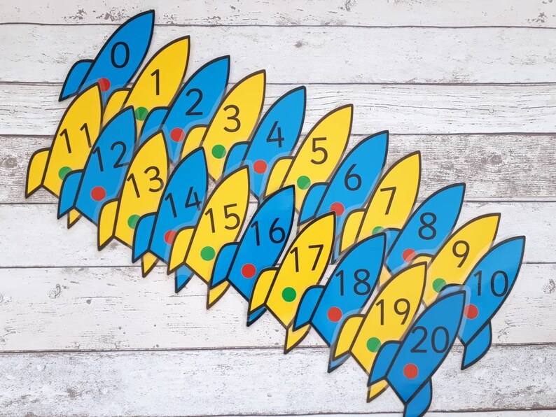 Rocket Number Line Numeracy Resource Wall Display Classroom - Etsy UK