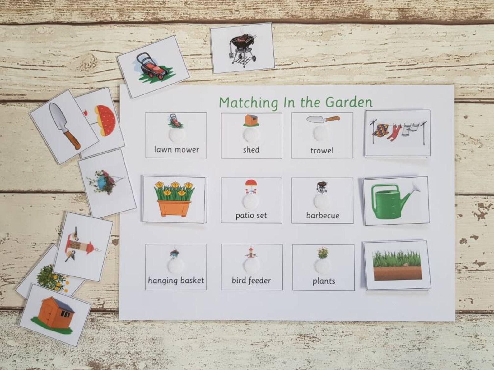 In the Garden Matching Activity Teaching Resource for - Etsy