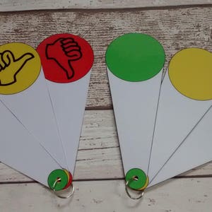 Traffic Light Fan Educational Resource Non Verbal - Etsy