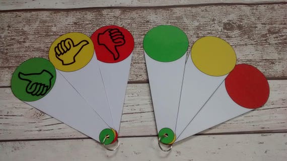 Traffic Light Fan Educational Resource Non Verbal - Etsy