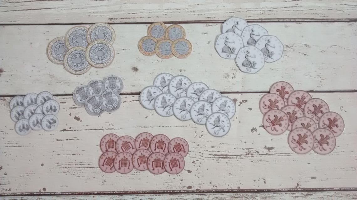 English Play Coins Pretend Play Money for Children Learn - Etsy