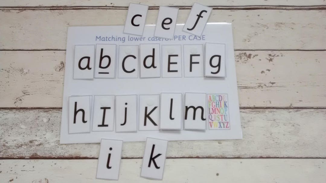 Lower Case Upper Case Matching Activity Teach Alphabet Lower - Etsy