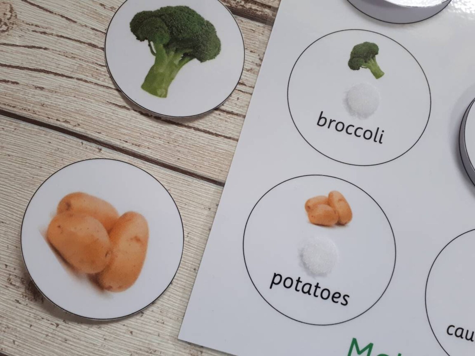 Vegetables/salad Matching Game Educational Learning Resource - Etsy UK