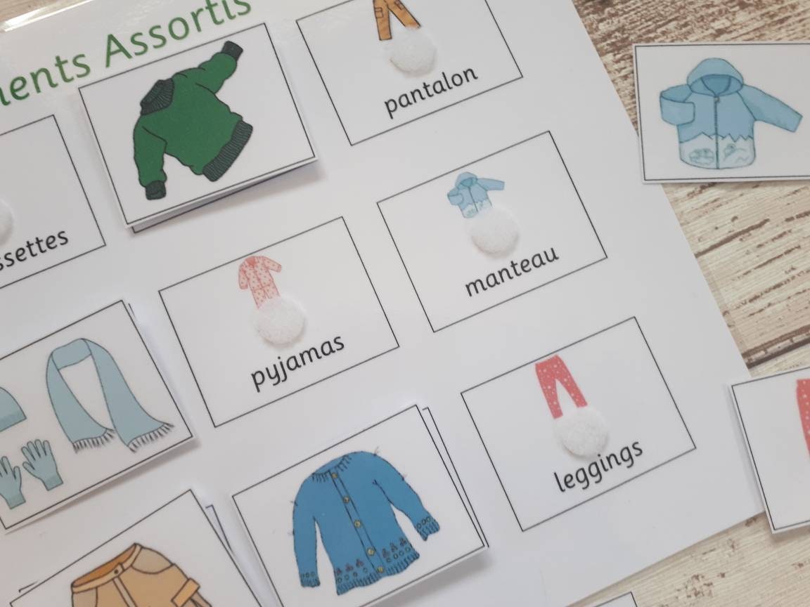 Clothes Matching Game Montessori Activity for Toddlers | Etsy