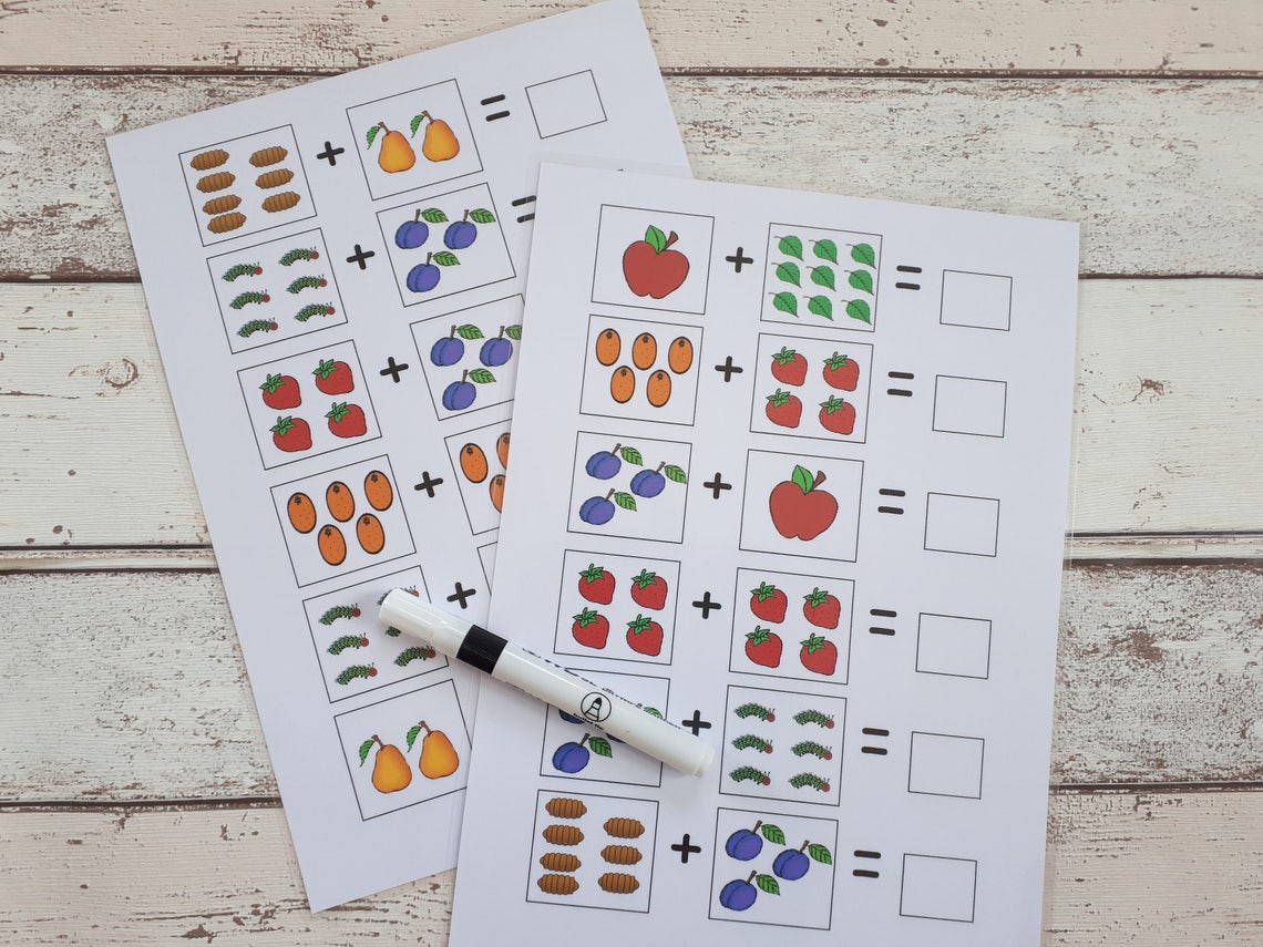 Addition sums subtraction sums numeracy activity fun | Etsy