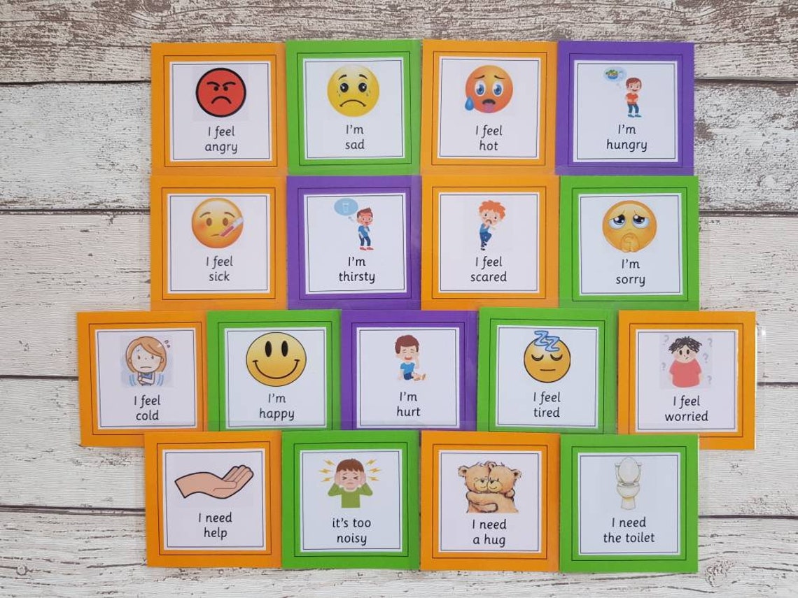 Visual Non Verbal Communication Cards for Children With - Etsy UK