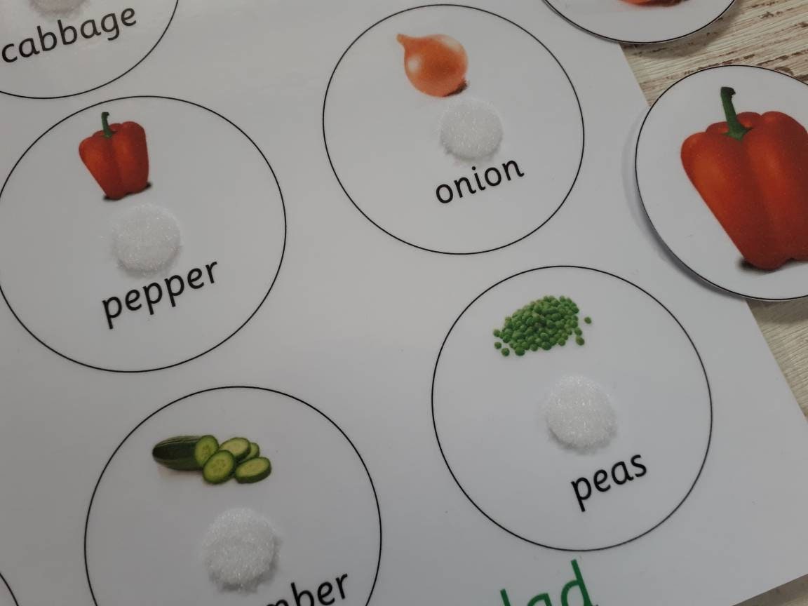 Vegetables/salad Matching Game Educational Learning Resource - Etsy UK