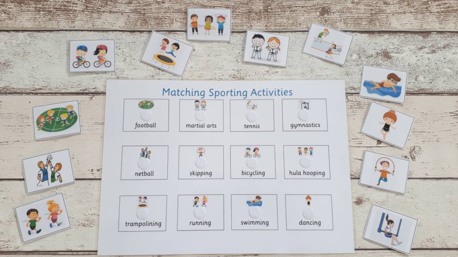 Sport Matching Activity Game for Toddlers Early Years | Etsy
