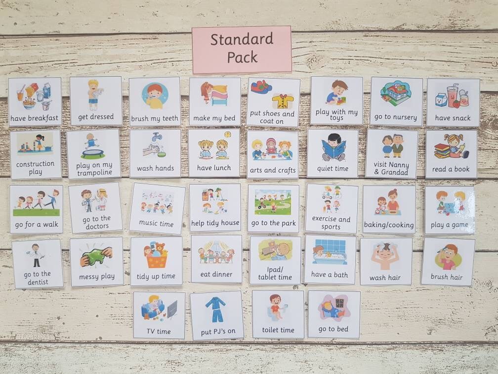 Visual Timetable Charts Daily Activities Plan Routine Daily | Etsy