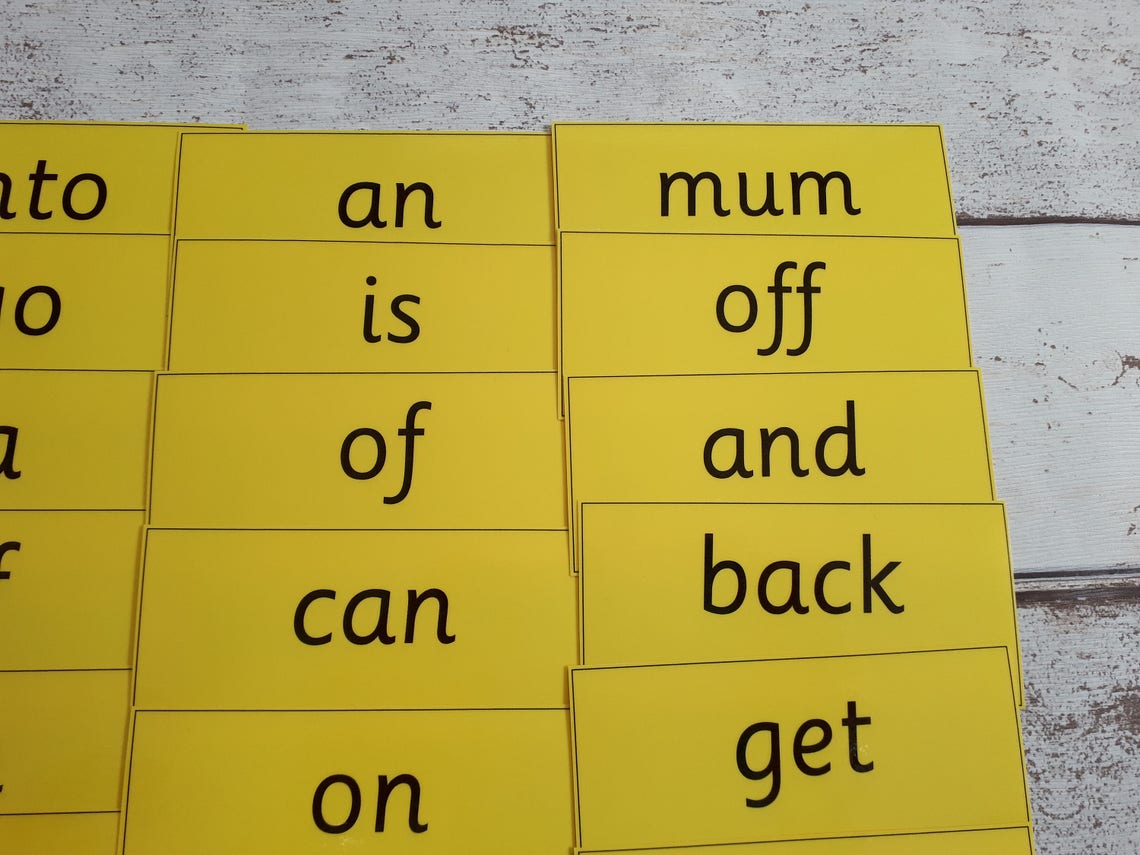Phonic Flash Cards Phase 2 Words First Words Home | Etsy UK