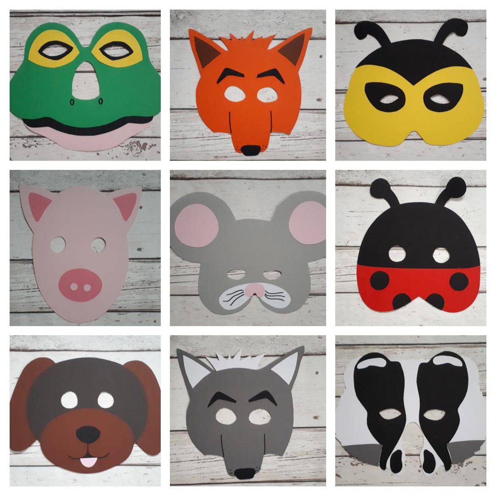 Animal Masks Pretend Play Masks for Imaginative Play Role - Etsy