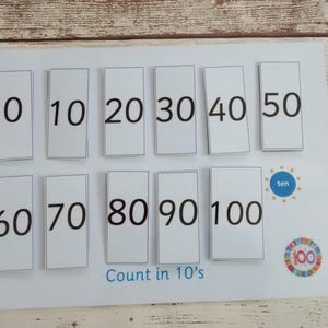 Count in 10's Numeracy Activity for Children, Learn 10 Times Table ...