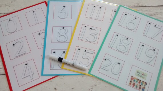 Learn to Write Number Boards Handwriting Practice Number | Etsy
