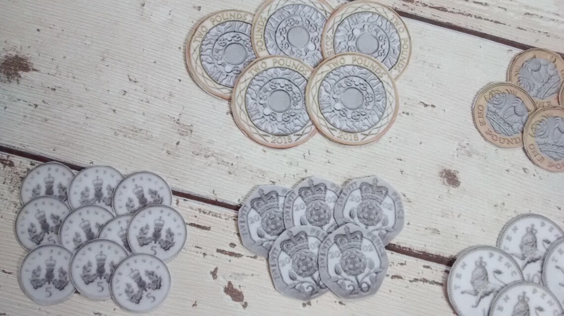 English Play Coins Pretend Play Money for Children Learn - Etsy