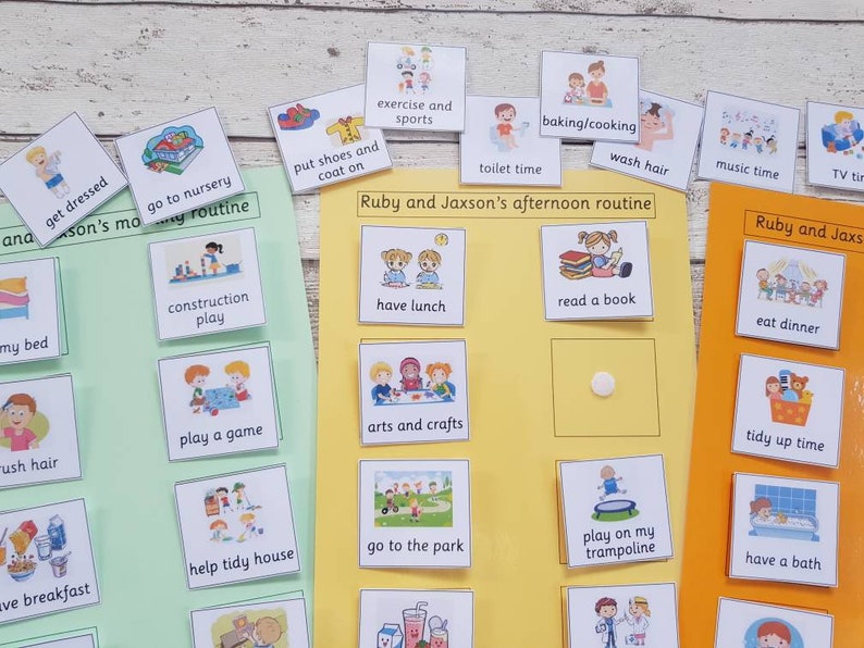 Visual Timetable Charts Daily Activities Plan Routine Daily | Etsy