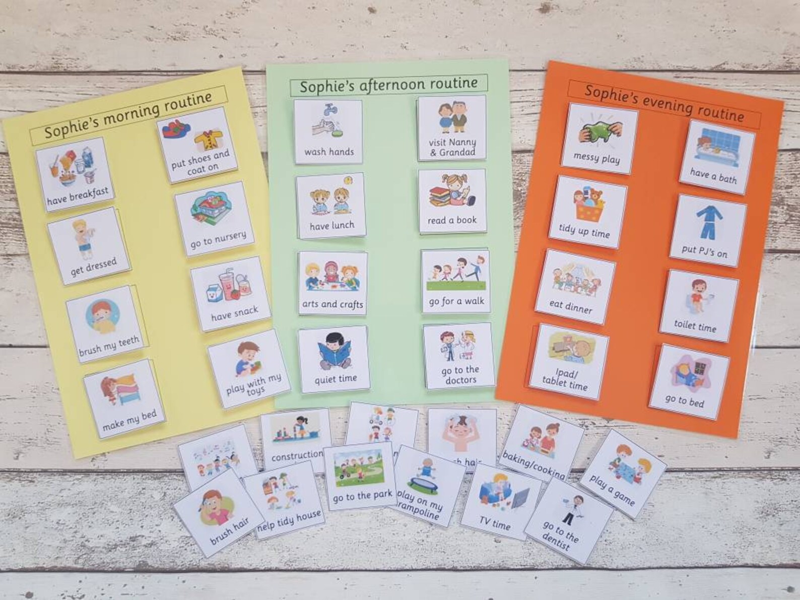 Visual Timetable Charts Daily Activities Plan Routine Daily Etsy