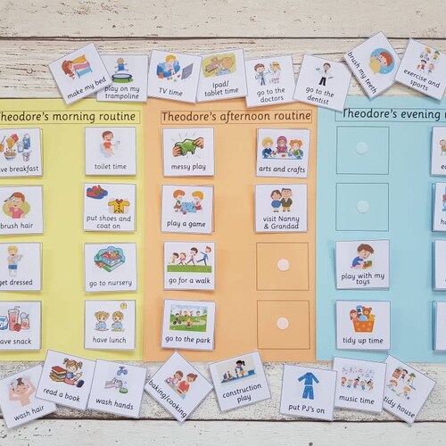 Visual Timetable Daily Routine Flash Cards Visual Choice - Etsy Canada