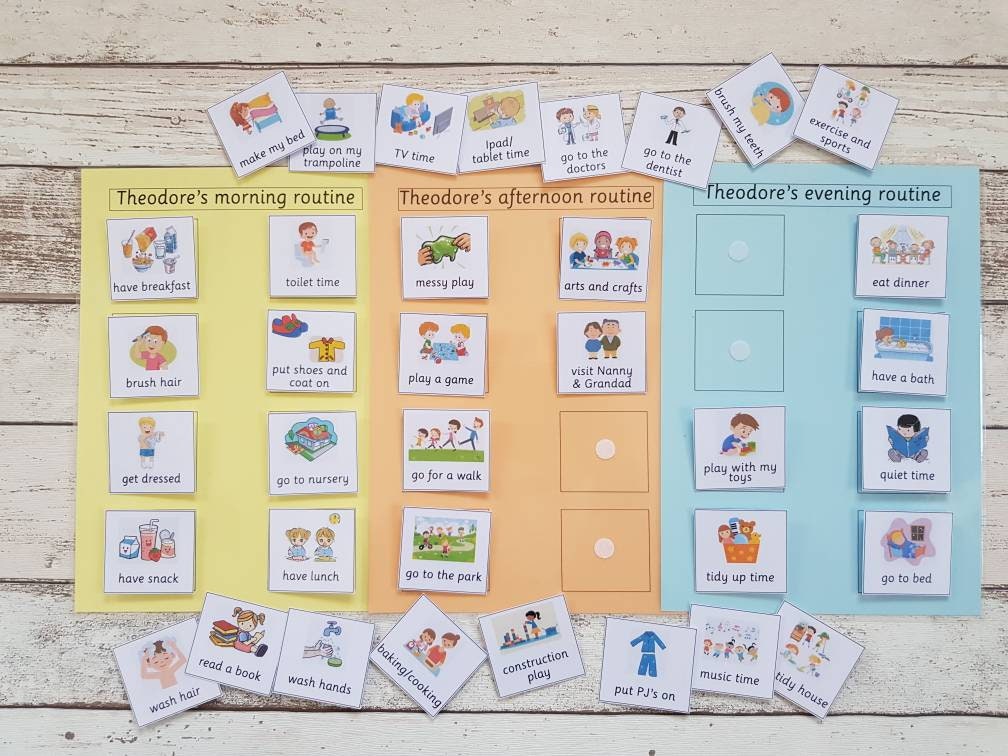 Visual Timetable Charts Daily Activities Plan Routine Daily | Etsy