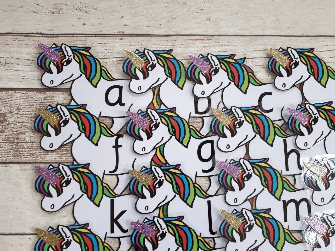 Unicorn Alphabet Line Unicorn Wall Display Phonics Display - Etsy UK
