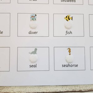 Under the Sea Matching Game, Matching Activity, Game for Toddler ...