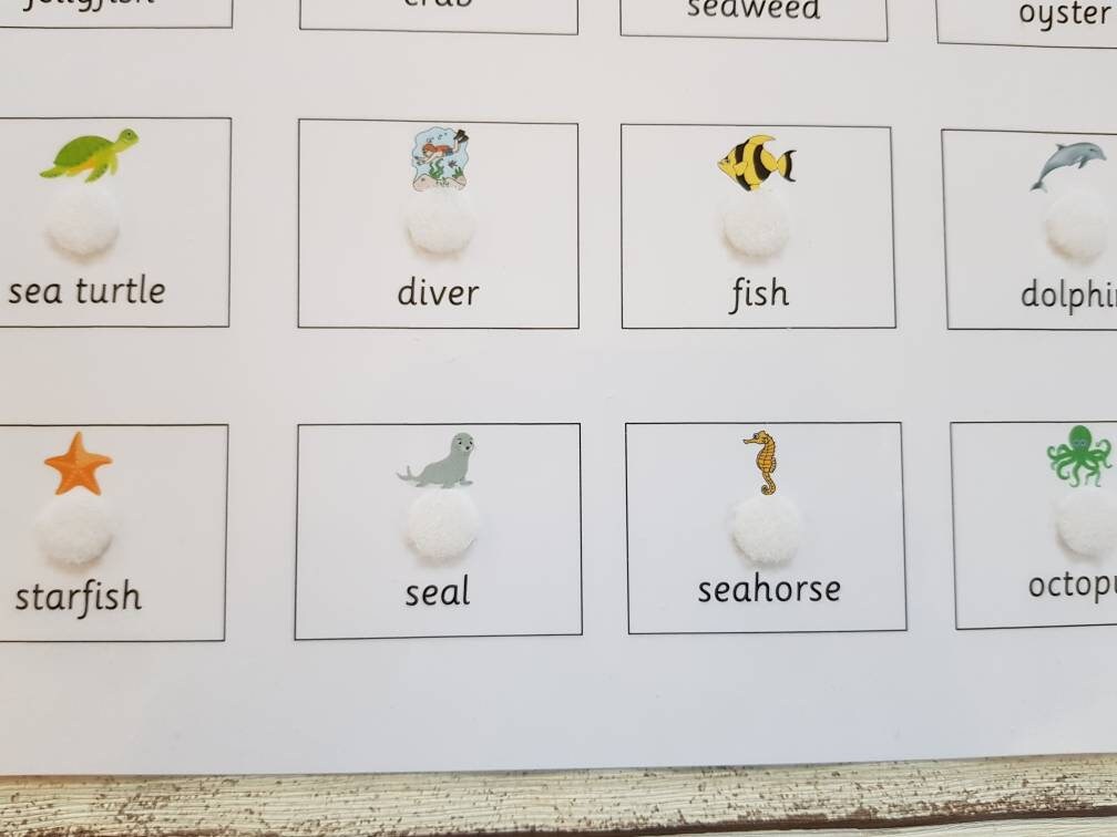 Under the Sea Matching Game Matching Activity Game for | Etsy