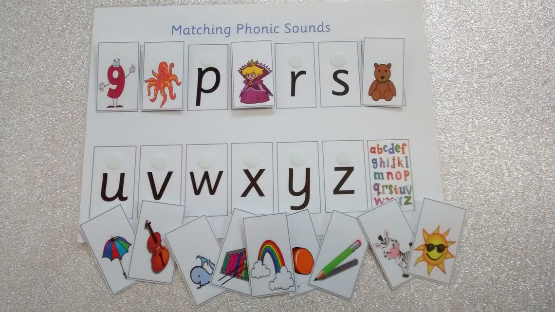 Phonics game matching phonics EYFS match picture to sound | Etsy