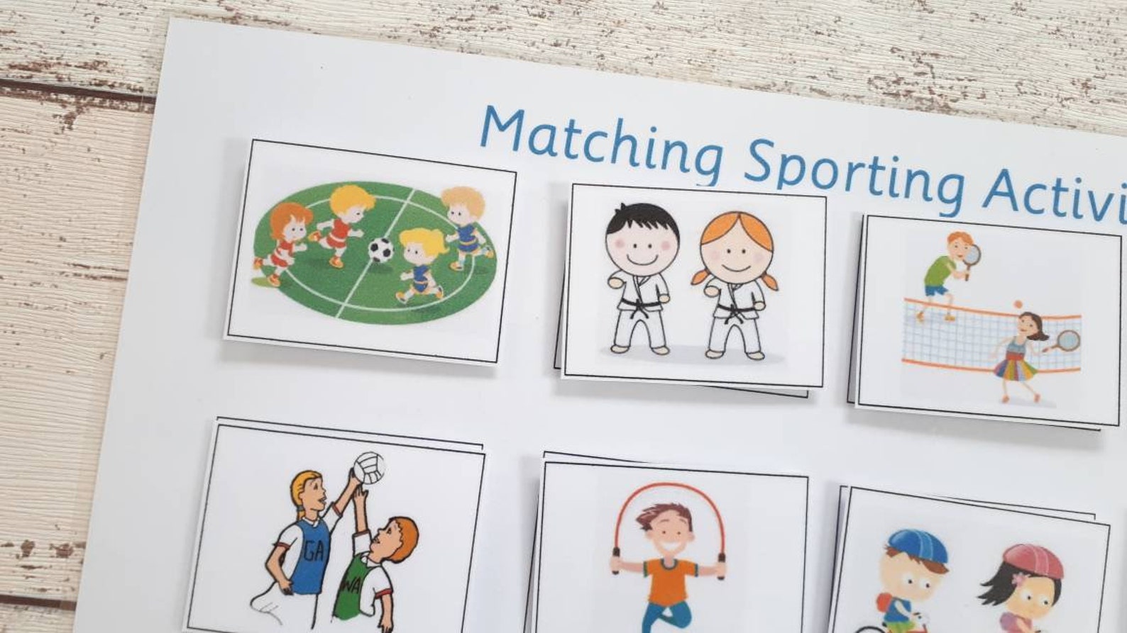 Sport Matching Activity Game for Toddlers Early Years | Etsy