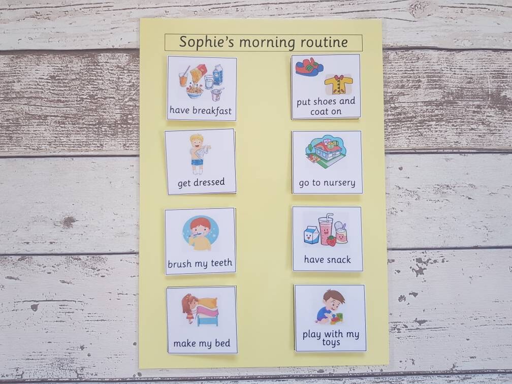 Visual Timetable Charts Daily Activities Plan Routine Daily | Etsy