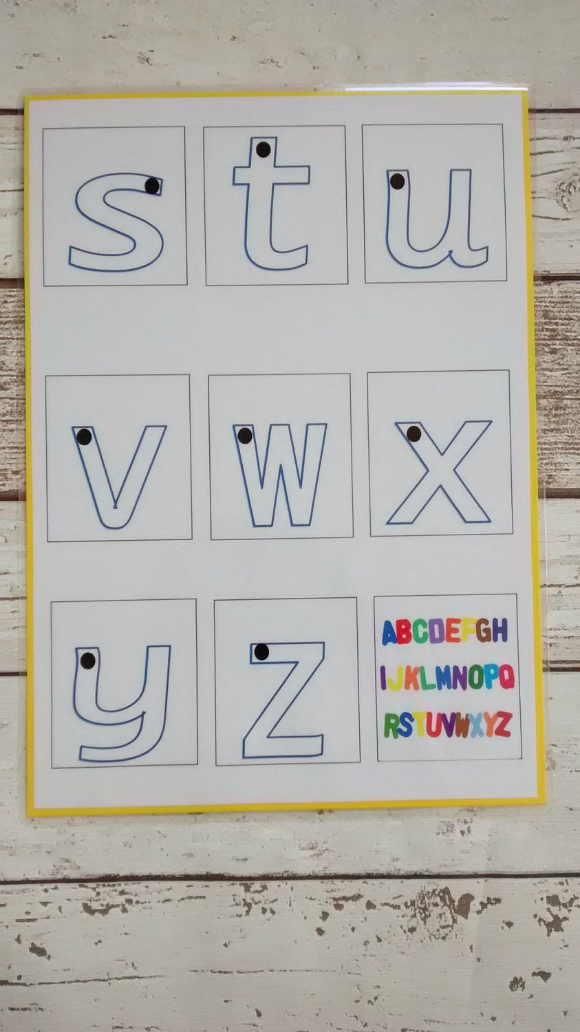 Learn to Write Alphabet Boards Handwriting Practice - Etsy