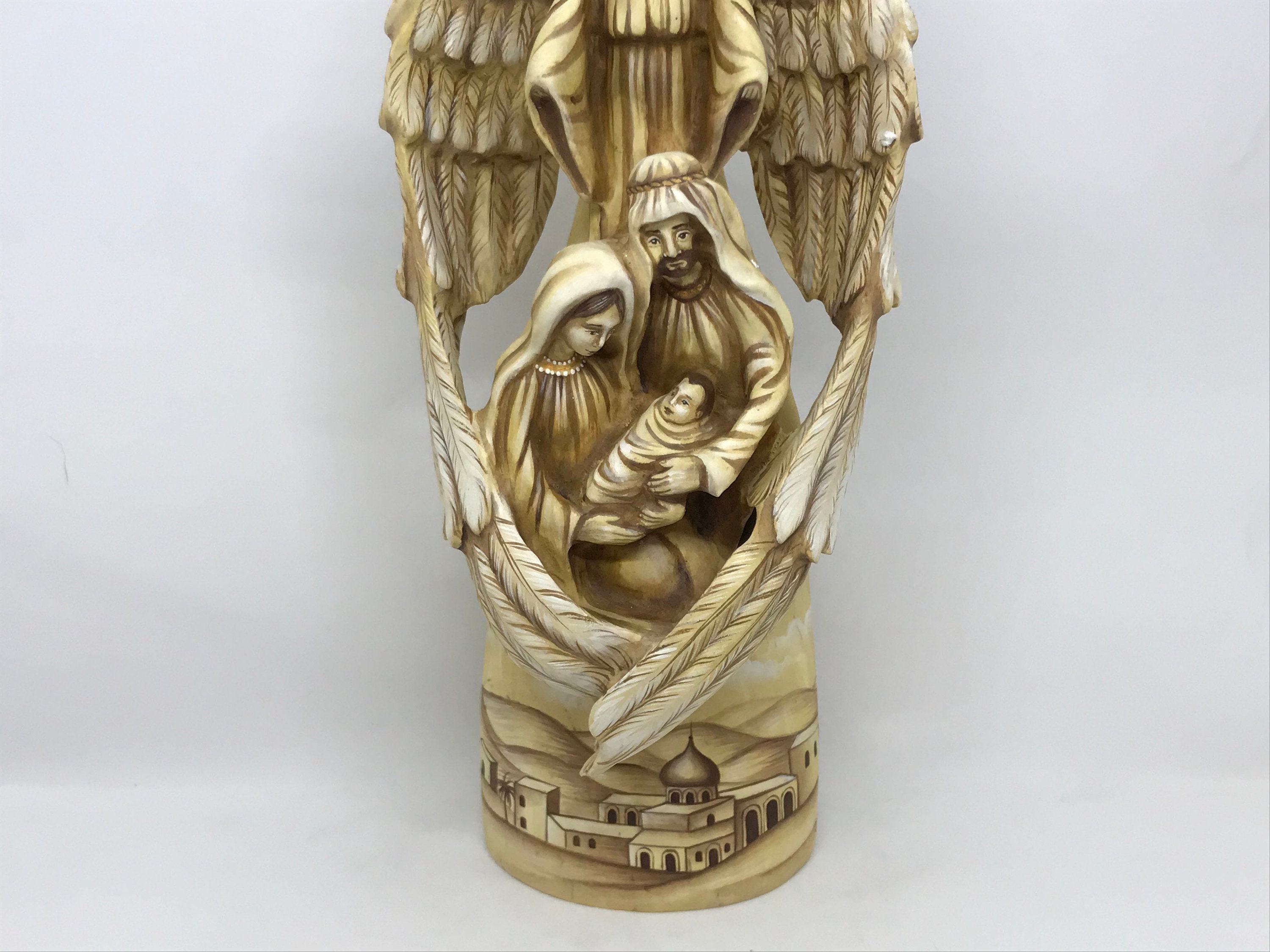 Made in Ukraine Wooden Nativity Set Scene Holy Family 12.2” Hand ...