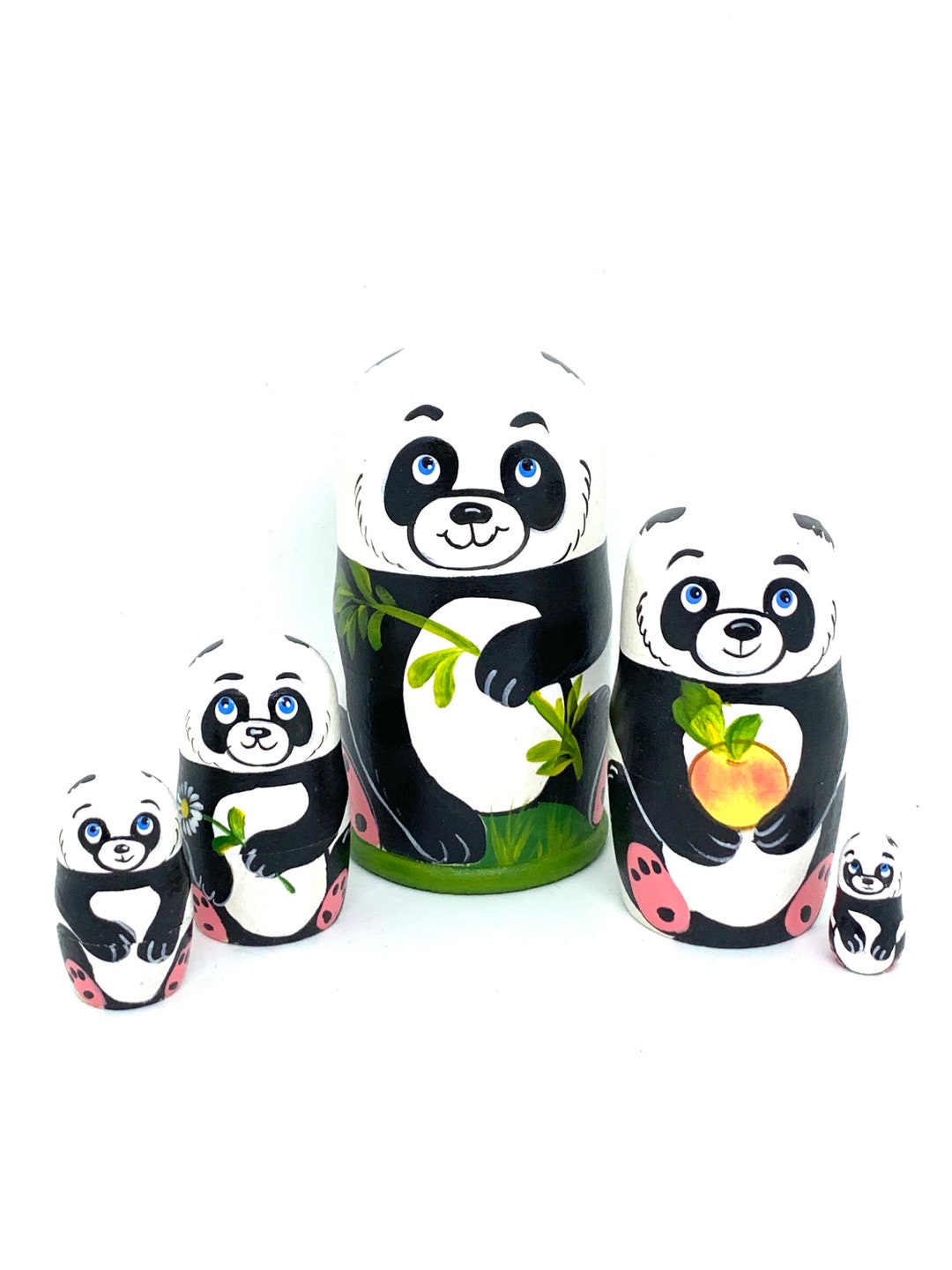 Made in Ukraine Panda Nesting Doll Hand Painted Matryoshka - Etsy