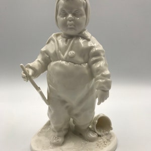 One of a Kind "little Boy" Porcelain Sculpture Unique Handmade Limited ...