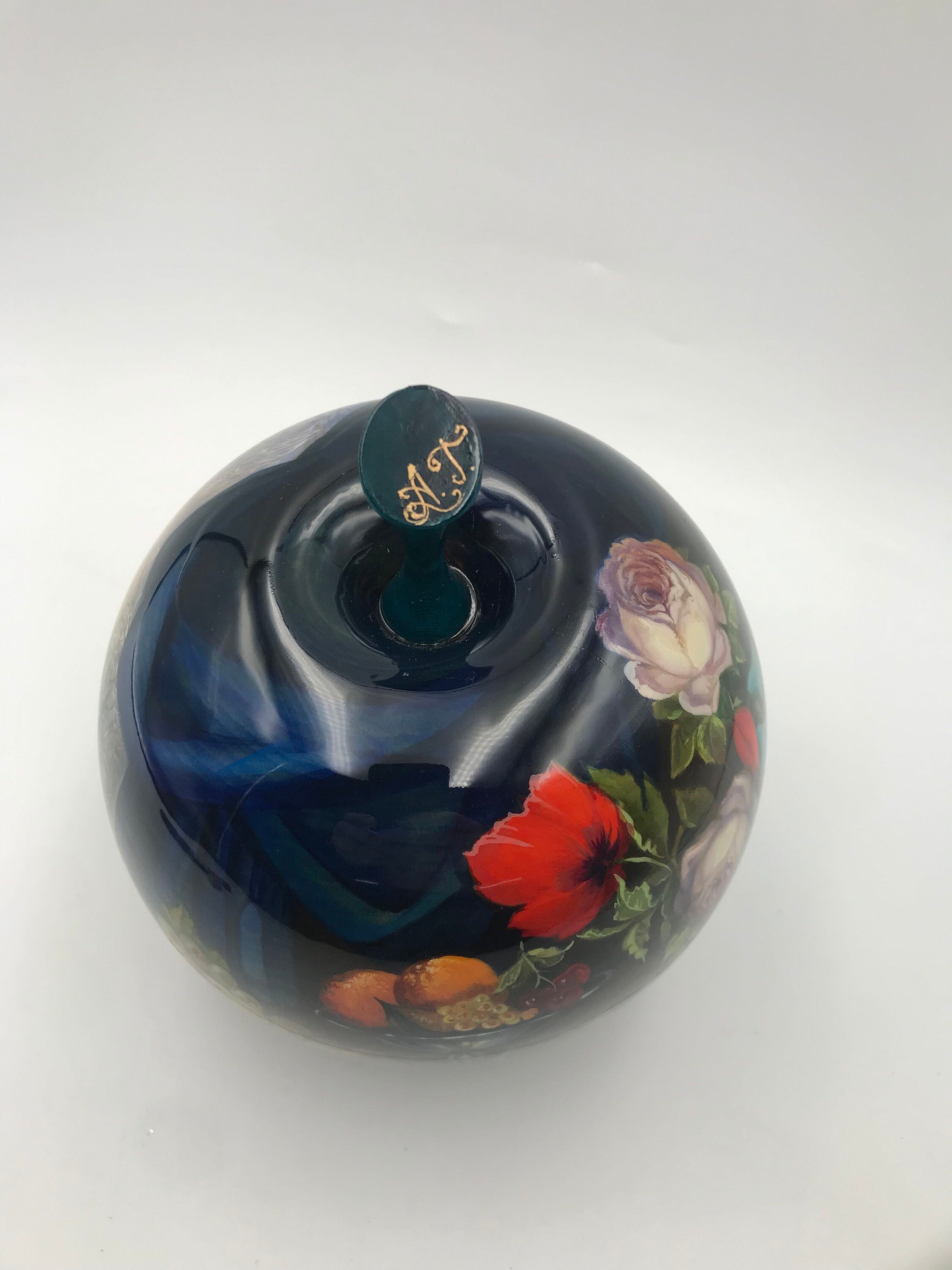Apple Lacquer Box, Art Deco, Wooden Box for Jewelry, 6" Height, Unique ...